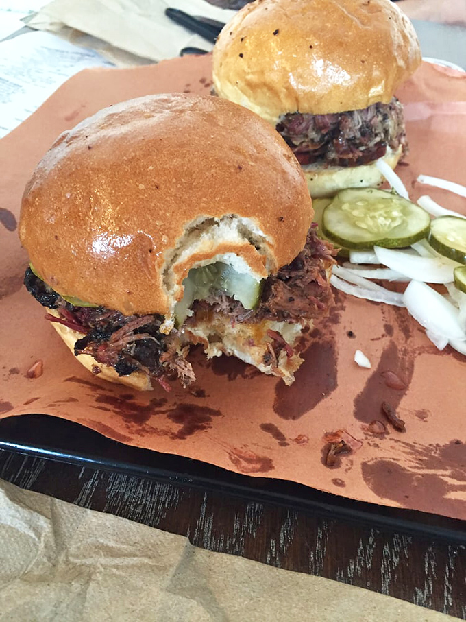 Not just a sandwich but an architectural marvel&mdash;the way that bun struggles heroically to contain its smoky treasure deserves an award.