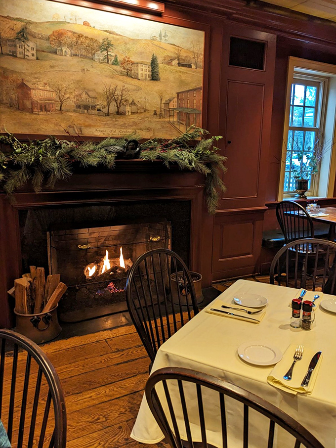 A crackling fireplace, Windsor chairs, and colonial charm&mdash;just add a glass of wine and you've got the perfect winter evening.