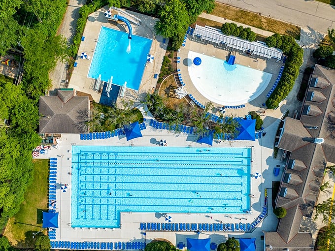 Hinsdale's community pools offer three temperature zones: refreshing, bracing, and "I can't feel my toes anymore but I'm having too much fun to care."