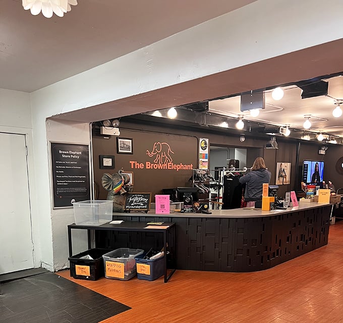 The checkout counter where treasures become yours. Behind that elephant logo lies a mission that makes every purchase meaningful.