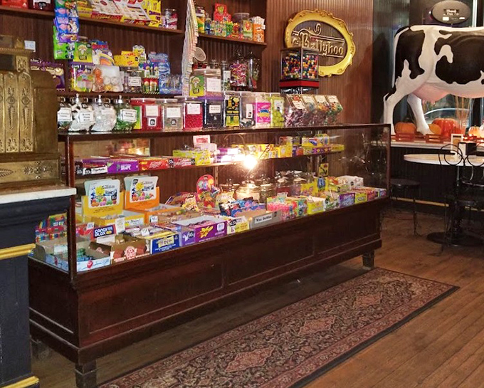 Behind glass lies a treasure more valuable than gold&mdash;childhood nostalgia in colorful wrappers, waiting to be rediscovered.