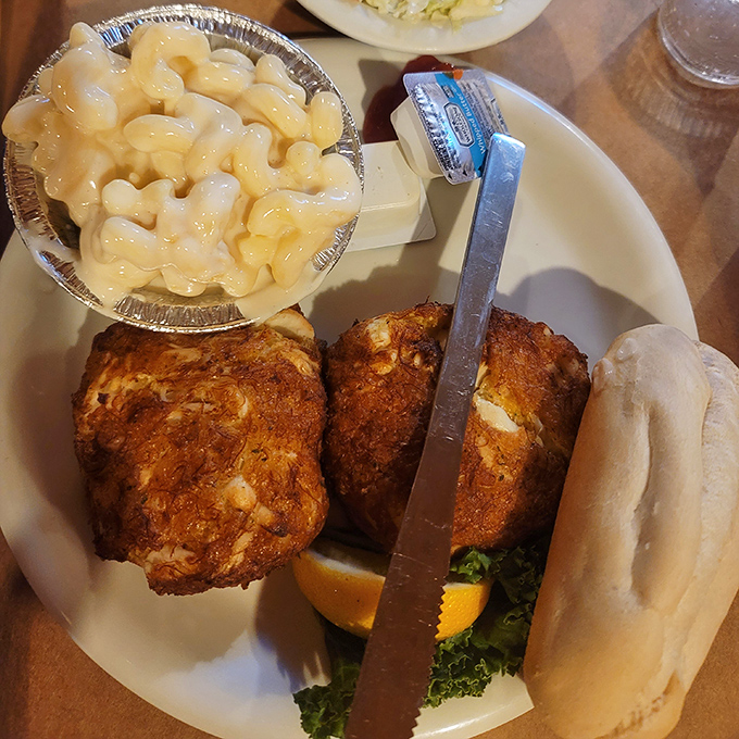 These crab cakes are what Maryland dreams are made of&mdash;mostly crab, minimal filler, and a golden crust that deserves its own fan club.