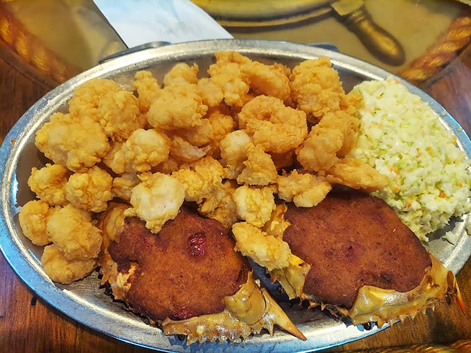 Deviled crab that would make angels jealous &ndash; crispy outside, creamy inside, heavenly throughout.