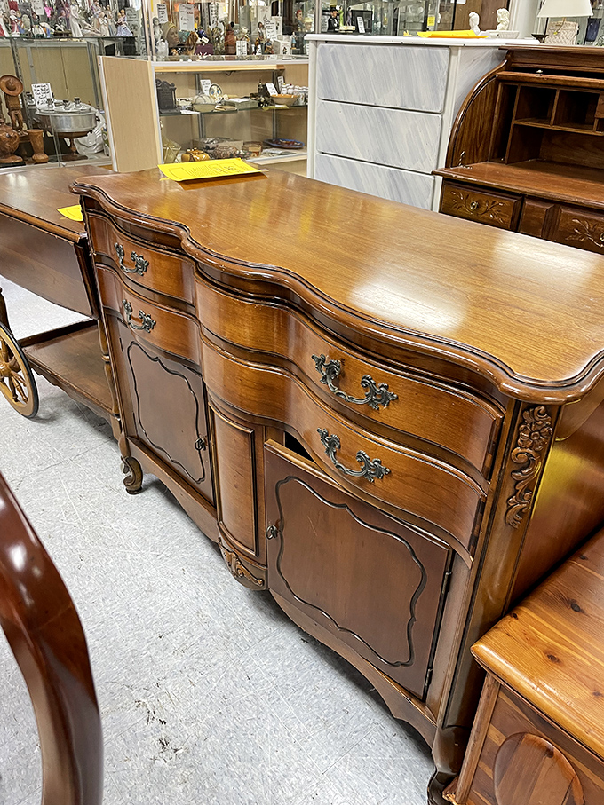 Behind glass, precious trinkets wait patiently like actors auditioning for a role in your living room's next act.