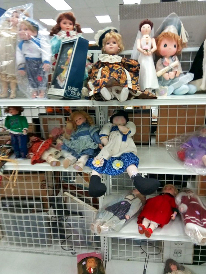 The doll section might give Stephen King pause, but collectors know these vintage treasures often hide surprising value beneath their wistful, slightly judgmental gazes.