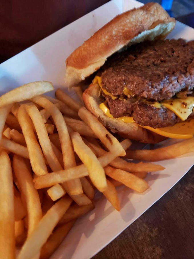 When one patty just won't do, the double cheeseburger steps in like a superhero. Those golden fries aren't sidekicks&mdash;they're equal partners in this flavor adventure.