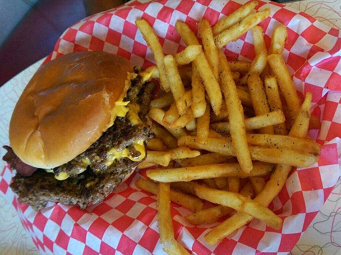 The cheeseburger that launched a thousand road trips, with fries that don't need fancy dipping sauces to make their point.