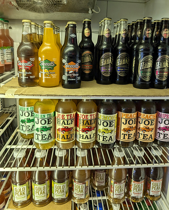 The beverage cooler at Earl's is a nostalgic treasure trove&mdash;Hank's root beer and Joe Tea might just transport you back to simpler times.