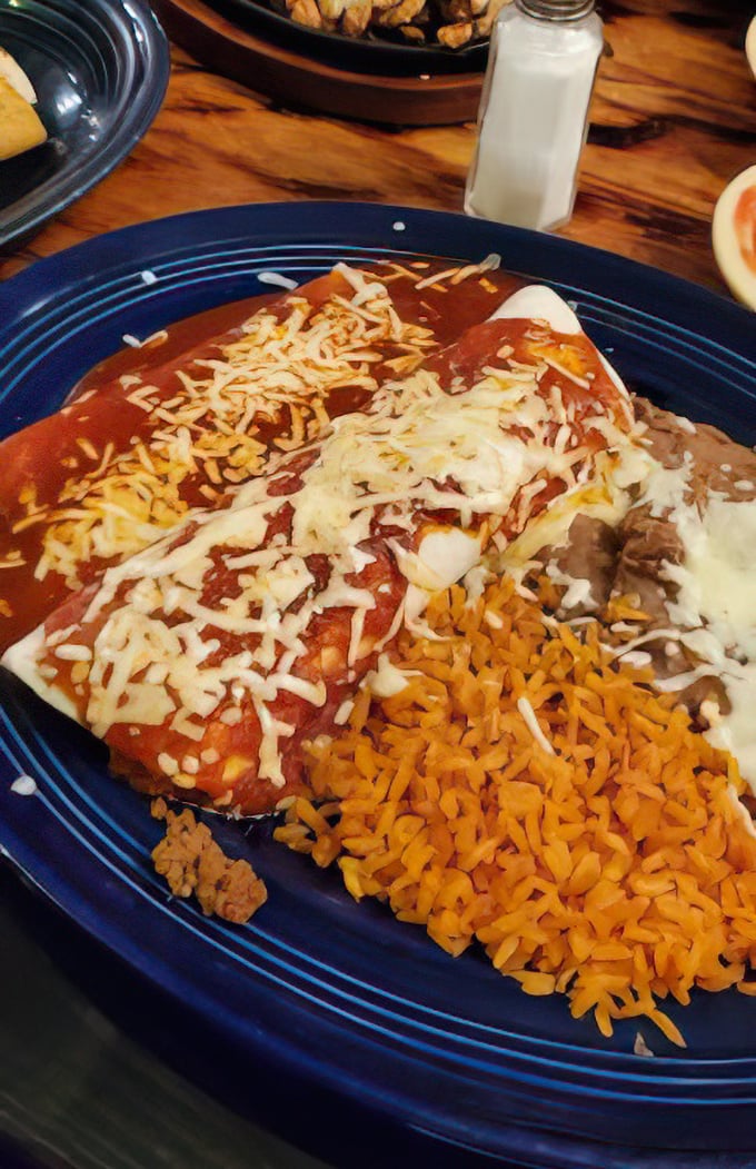 These enchiladas aren't just covered in sauce and cheese&mdash;they're tucked in under a blanket of flavor for the ultimate comfort food nap.