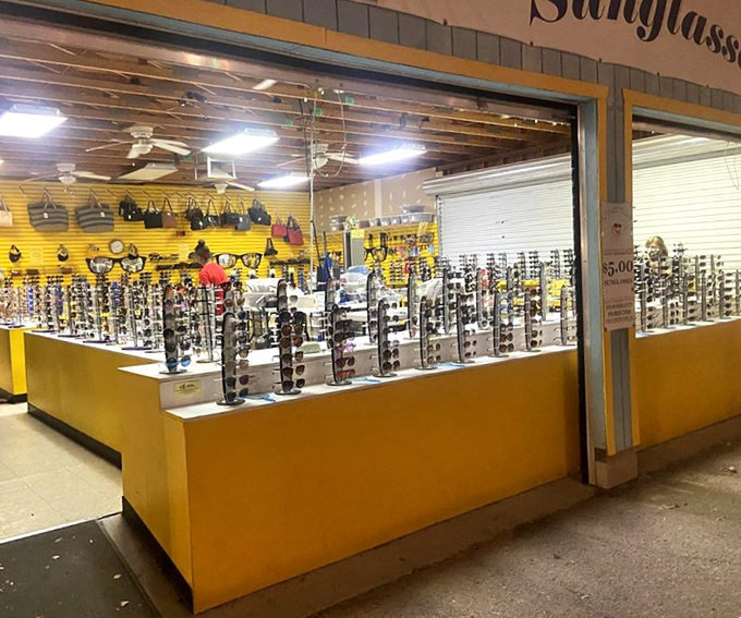 Sunglasses after sunset? At this dazzling display, finding your perfect pair becomes an art form, with options ranging from practical to pure Hollywood.