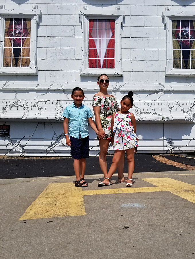 The temple's stark white exterior creates a striking backdrop for family photos. No filter needed when ancient architecture does the heavy lifting.