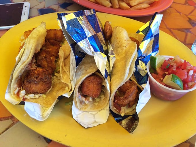 These fish tacos aren't just a meal&mdash;they're a vacation in every bite. The fresh salsa adds that perfect zing that'll have you ordering seconds.