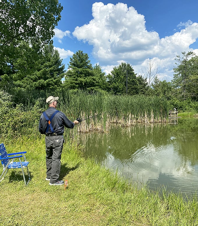 The patient fisherman casts his line into possibility. Some call it fishing; others call it standing meditation with occasional prizes.