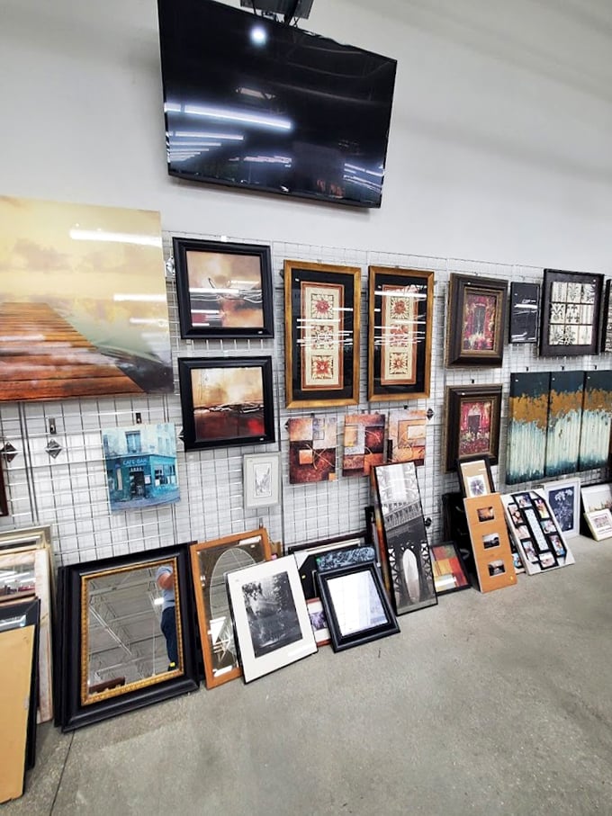 The art section: where someone else's redecorating decision becomes your living room's new focal point. One person's "doesn't match the sofa" is another's masterpiece.