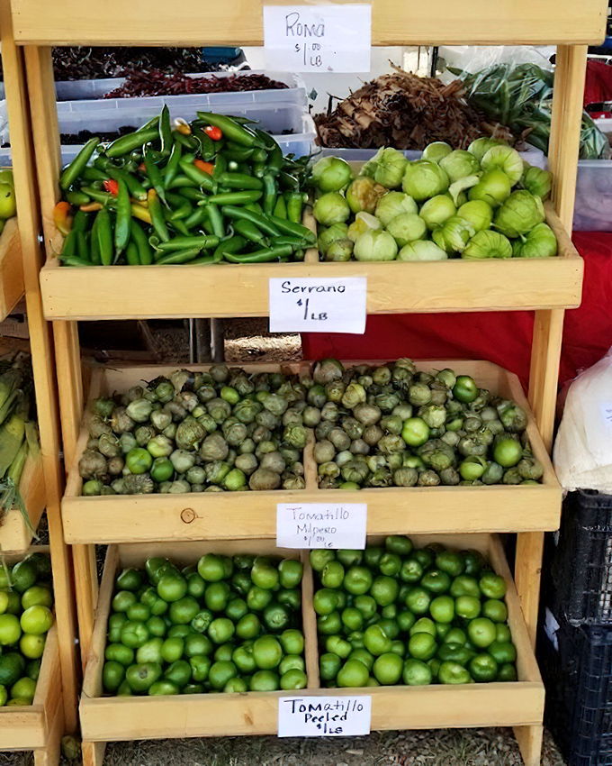 Farm-fresh produce that actually tastes like it should. These tomatillos and peppers didn't travel further than you did to get here.