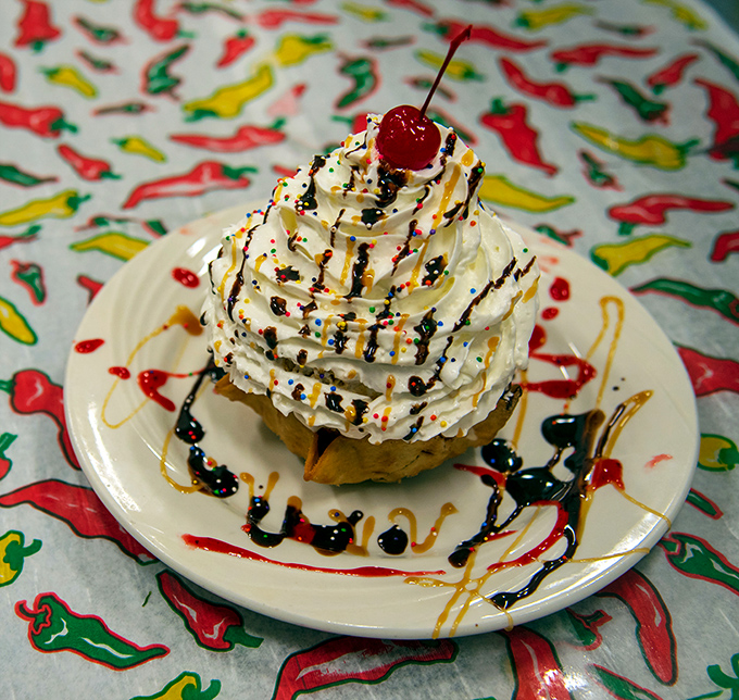 Fried ice cream that defies physics&mdash;hot, cold, crunchy, and creamy all at once. The cherry on top isn't just decoration; it's the exclamation point.