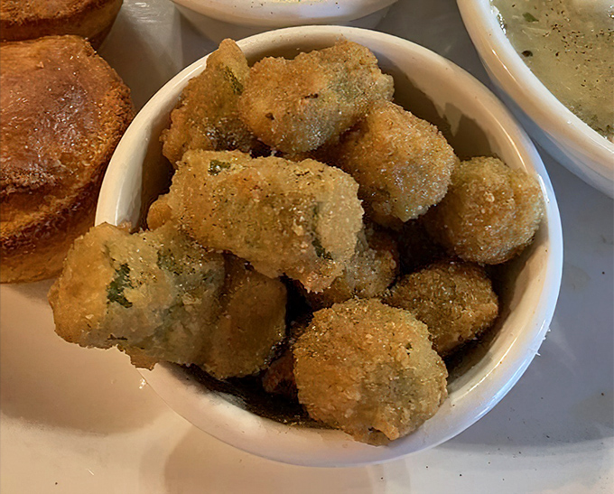 Little nuggets of Southern joy&mdash;fried okra that manages to avoid the sliminess that scared you as a kid and convert you into a true believer.