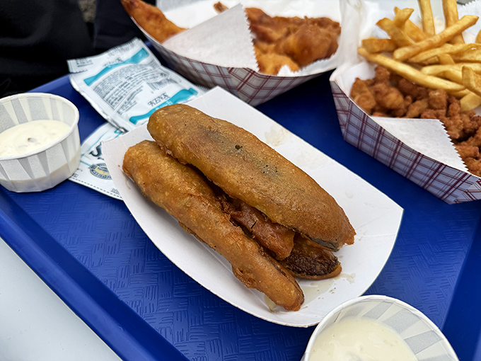These aren't just any fried pickles&mdash;they're conversation starters, crispy little troublemakers that disappear faster than your willpower.