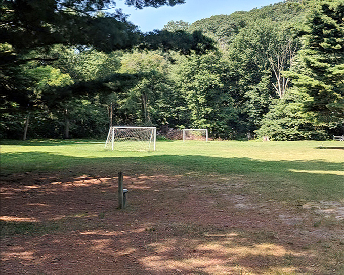 Field of dreams: This open play area invites impromptu soccer matches and frisbee tournaments&mdash;no reservation or smartphone required.