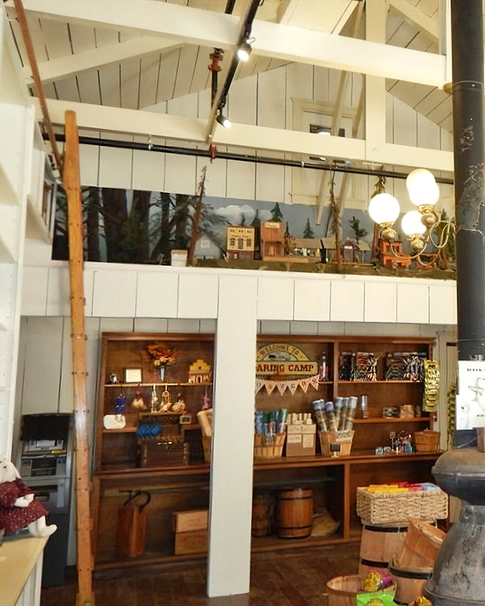Every corner of the general store tells a story, from the pot-bellied stove to the carefully arranged merchandise that would make any pioneer feel right at home.
