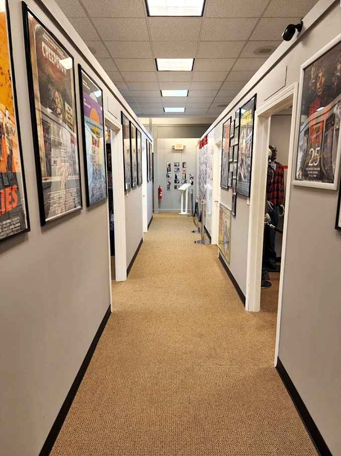 The museum's hallways are lined with horror history. Like a family photo gallery, if your family consisted entirely of the walking dead.
