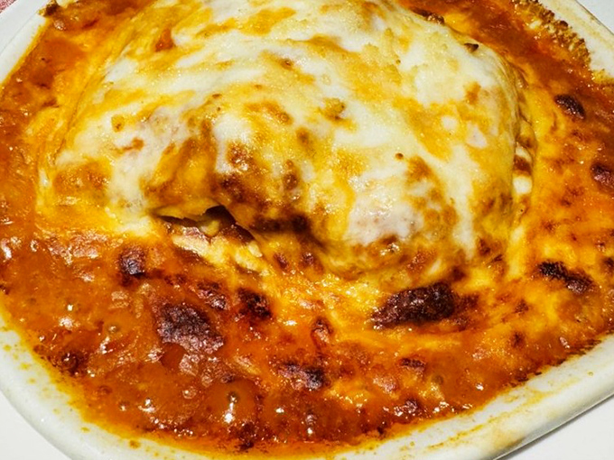 Bubbling cheese blankets this hearty dish like San Francisco fog, except this fog tastes delicious and doesn't ruin your hair.