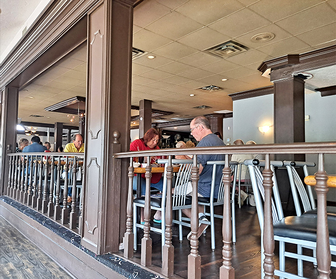 The dining counter offers front-row seats to the breakfast show. Where regulars become family and coffee refills appear like magic.