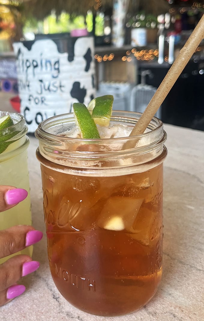 This isn't just iced tea&mdash;it's a sunset in a cup. The layered colors mirror Lake Superior's horizon when day gives way to evening.