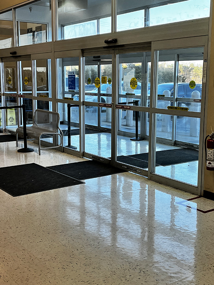 Even the furniture section offers a place to rest while contemplating that vintage armchair's potential.
