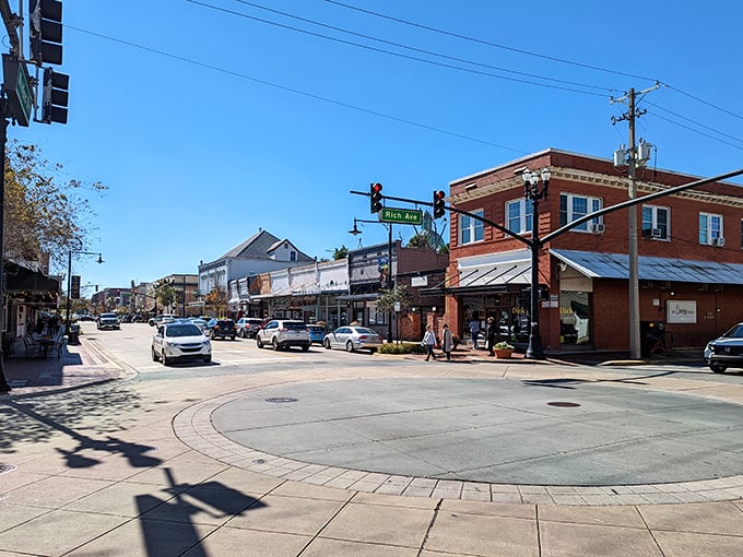 Main Street DeLand, where you can window-shop, people-watch, and pretend you're in a Hallmark movie all at once.