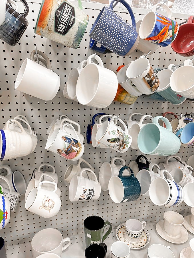Mug collectors, beware! You'll enter planning to buy one quirky coffee cup and leave with enough ceramic to open your own café.