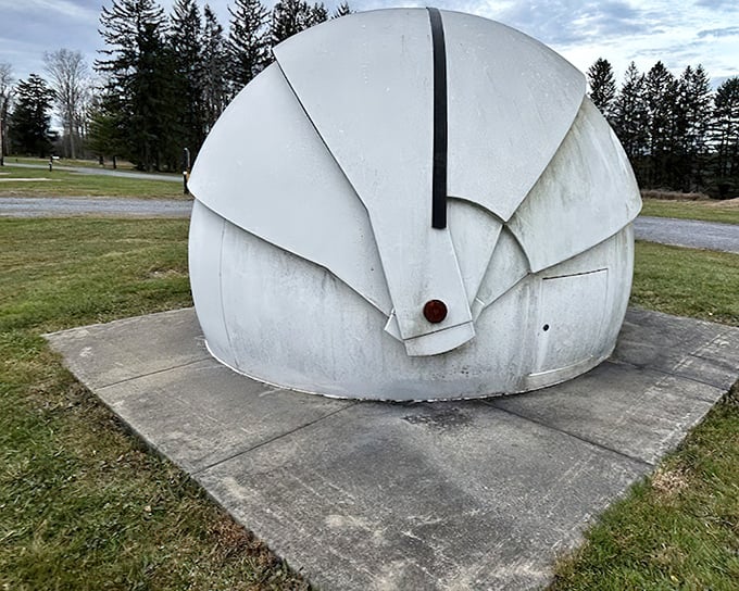 This isn't a giant golf ball &ndash; it's an astronomical observatory dome, protecting telescopes from the elements while they peer into infinity.
