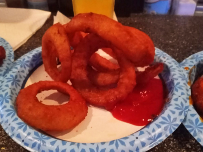 Onion rings with the perfect crunch-to-softness ratio &ndash; the sound they make when you bite in should be set to music.