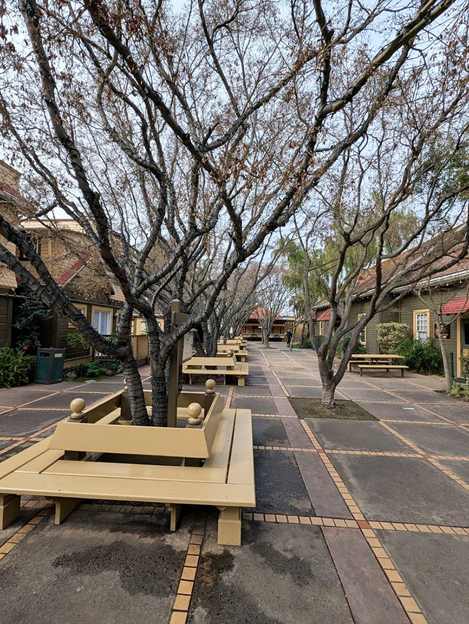 The peaceful courtyard offers a moment of respite between tours, where you can contemplate whether your own home renovation projects are really that complicated after all.