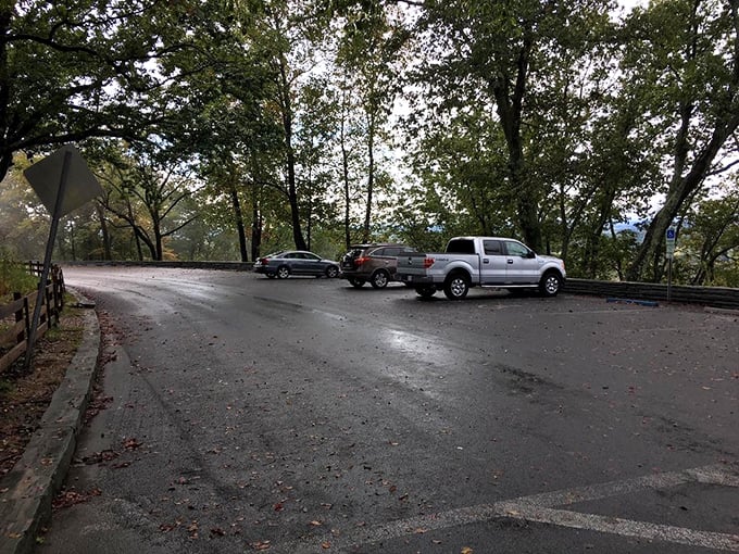 Front-row parking for nature's greatest show. The summit lot may not look fancy, but it's the gateway to panoramic views that rival any theater experience.