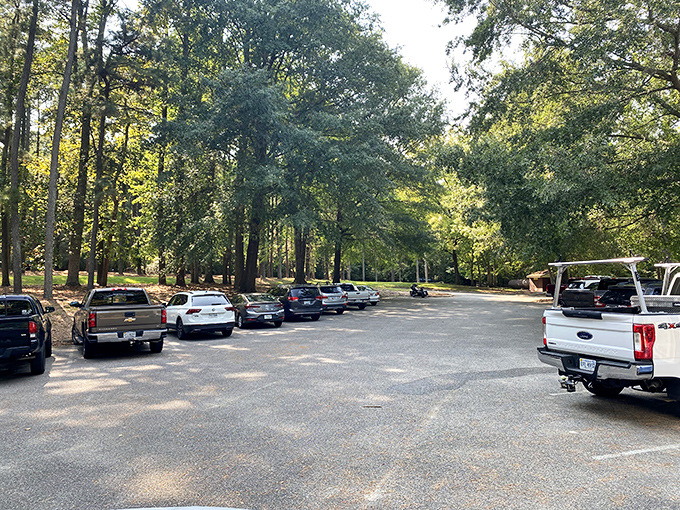 The most unassuming parking lot in Virginia hides the entrance to centuries of history. Your modern chariot awaits while you step back in time.