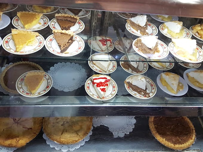 The pie case at Rose Garden is like a museum of Southern comfort&mdash;each slice a masterpiece of flaky crust and sweet filling waiting for its moment of glory.