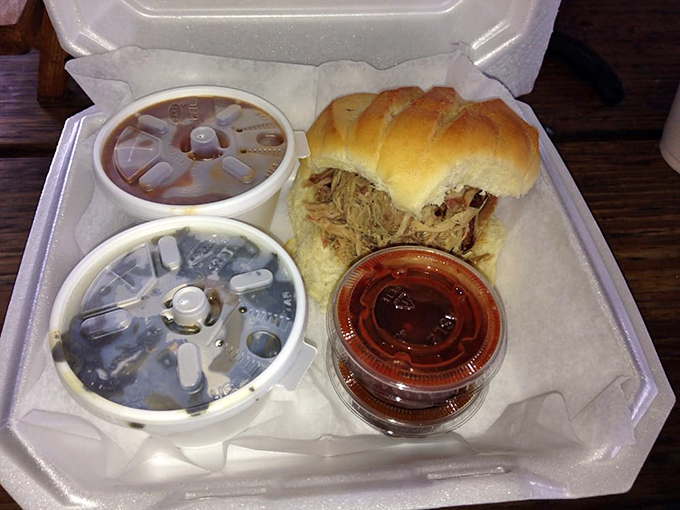 Pulled pork so tender it surrenders without a fight, accompanied by perfect barbecue companions.