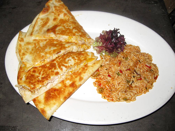 Crispy quesadillas with perfectly seasoned rice &ndash; proof that Kewpee knows its way around more than just burgers.
