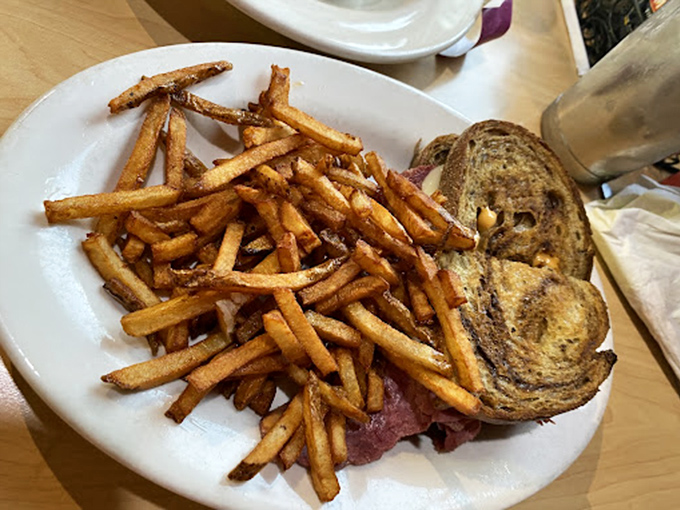 This towering Reuben sandwich proves that some classics never go out of style.