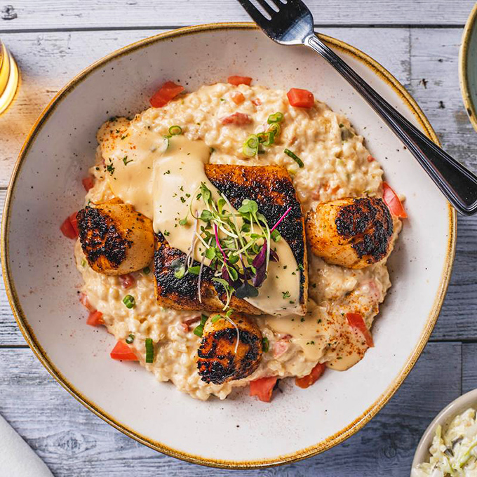 Seafood risotto that's essentially a creamy rice canvas showcasing the Atlantic's finest performers. The scallops deserve a standing ovation.