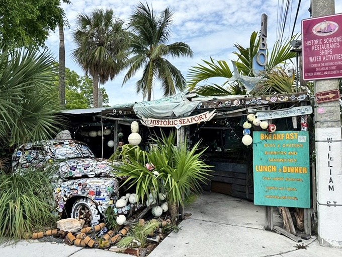 Not so much built as evolved, this seafood shack looks like it survived a hurricane and decided to serve lunch anyway.