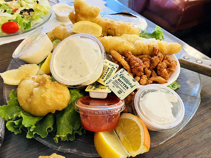 A seafood symphony arranged on one magnificent platter, proving variety truly is the spice of life.