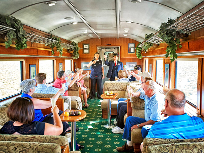 Onboard staff transform transportation into entertainment, their practiced hospitality making strangers feel like welcome guests in a moving home.