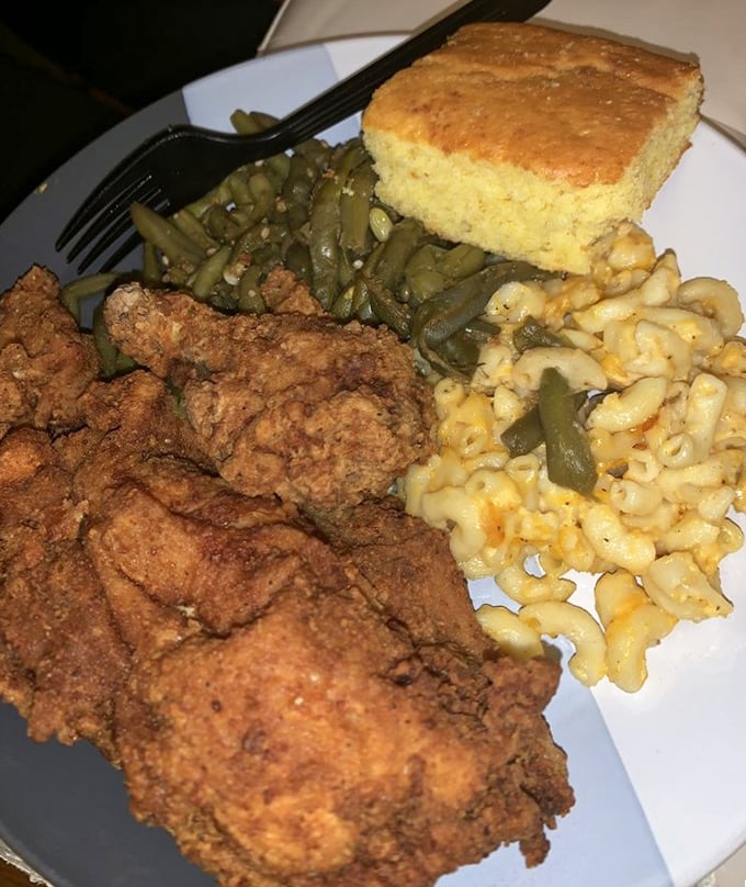 A soul food combo plate that looks like Sunday dinner decided to throw its own celebration party.