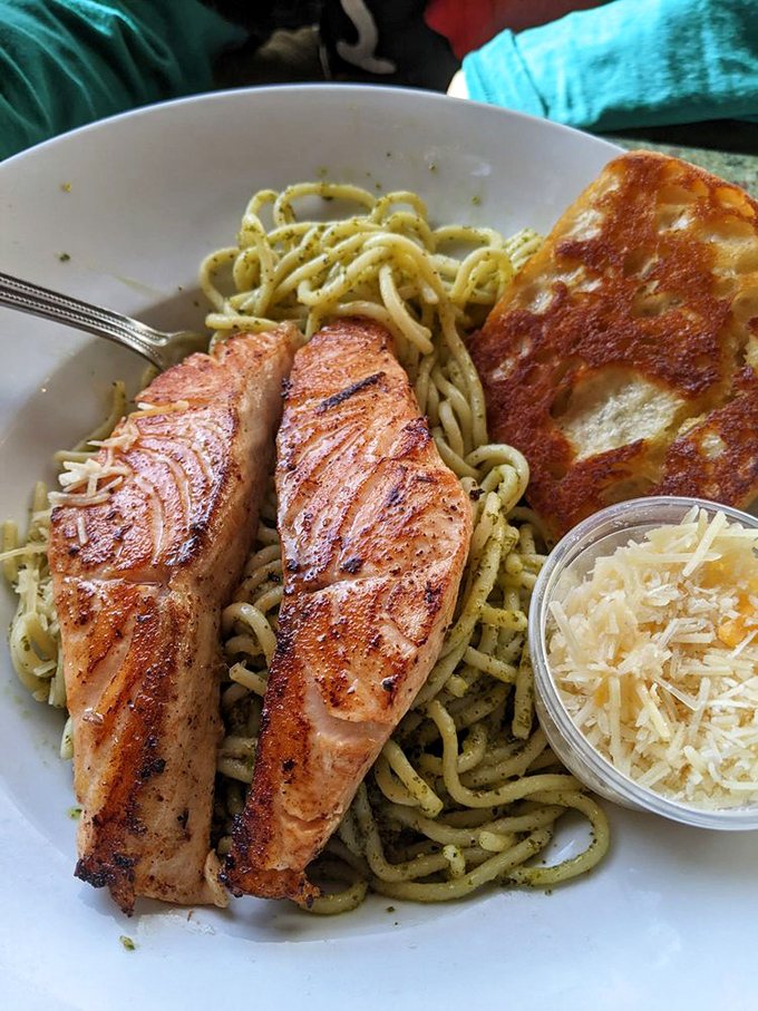 Salmon meets pasta in this unexpected harmony that proves dinner can be just as memorable.