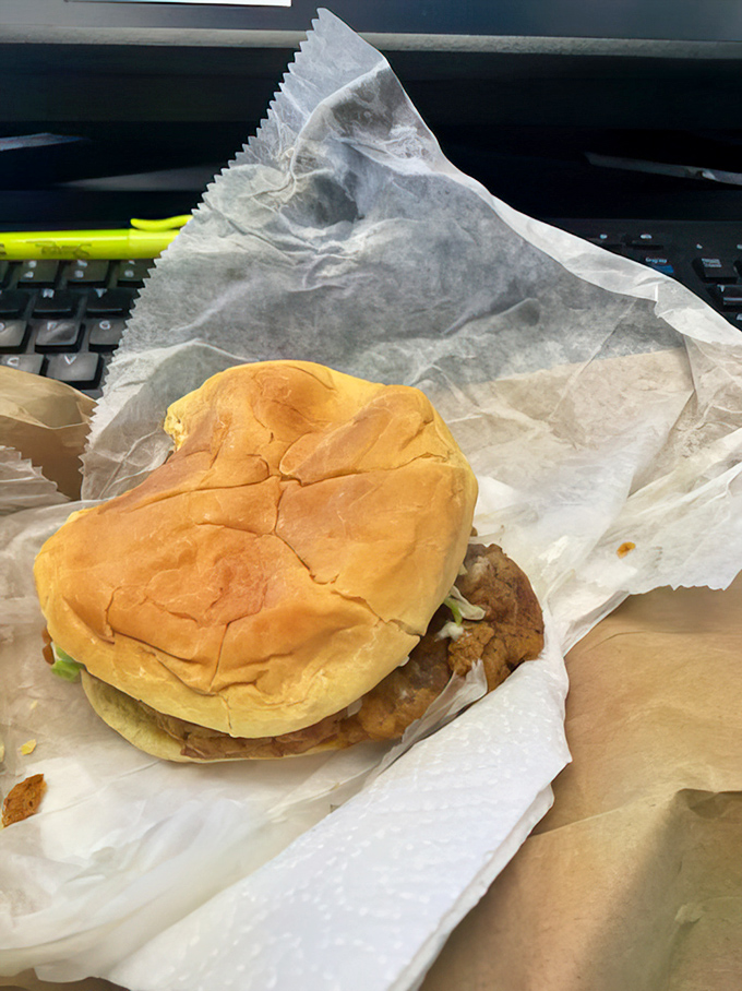 The humble sandwich, elevated to art form. This tenderloin is wrapped in paper like the culinary gift it truly is.