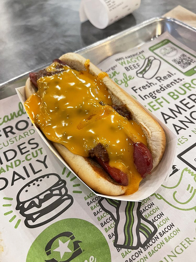 This isn't your ballpark frank &ndash; it's a gourmet hot dog that elevates stadium food dreams.