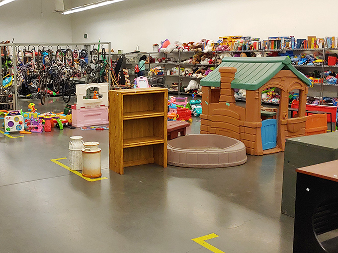 Childhood memories come alive in this toy wonderland, where playhouses meet puzzles in perfect harmony.