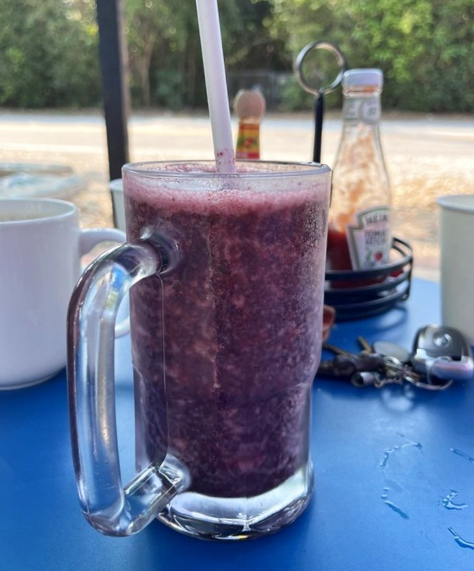 That berry smoothie isn't just purple&mdash;it's performing a full Jimi Hendrix guitar solo of flavor in a glass that could double as bicep training.